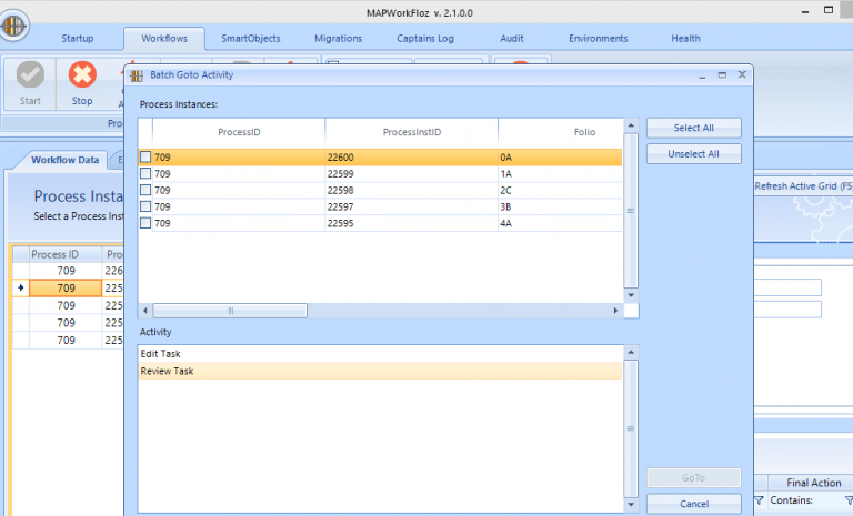 Batch go-to activity - Method Automation Services